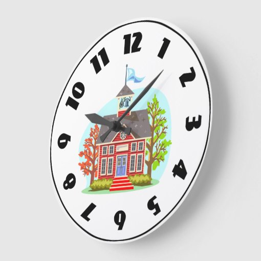 School Building Clock | Zazzle