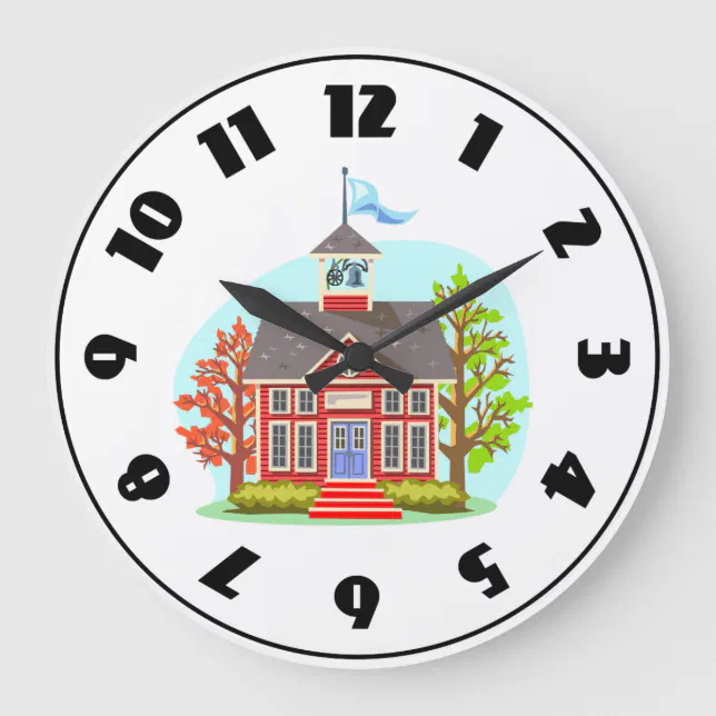 School Building Clock | Zazzle