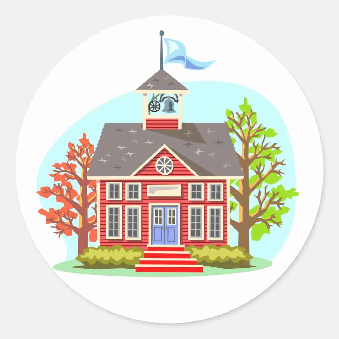 School Building Stickers | Zazzle