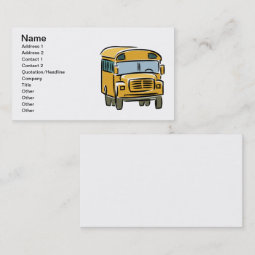 School Bus 2 Business Card | Zazzle