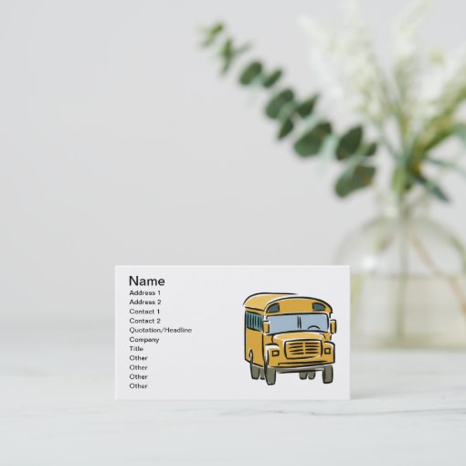 School Bus 2 Business Card | Zazzle
