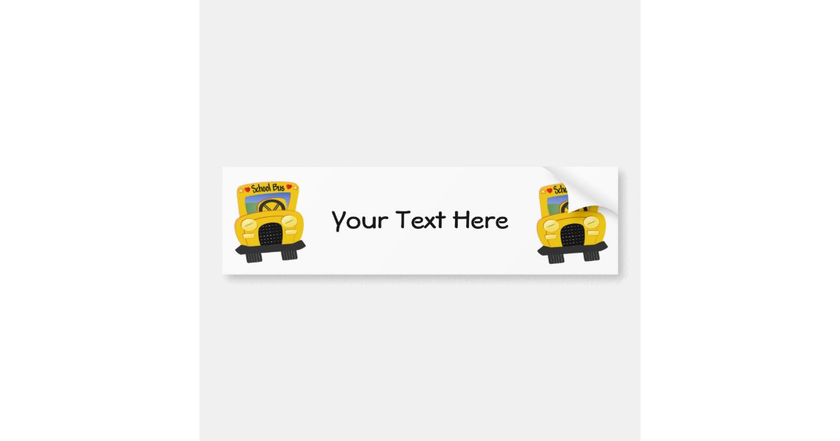 School Bus 2 (Customizable) Bumper Sticker | Zazzle