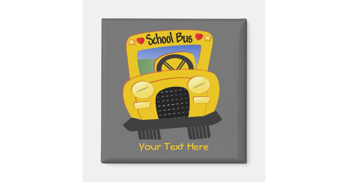 School Bus 2 (Customizable) Magnet | Zazzle