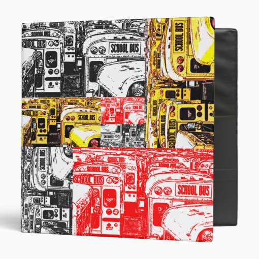 School Bus Avery Binder | Zazzle