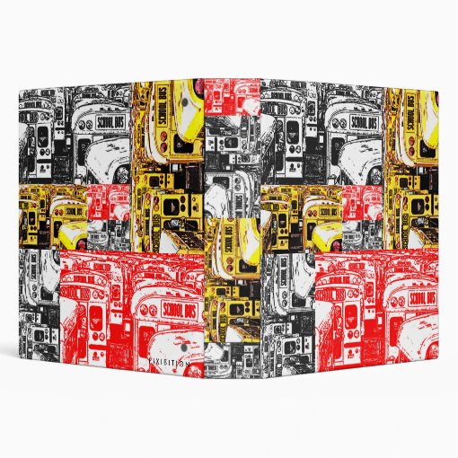 School Bus Avery Binder | Zazzle