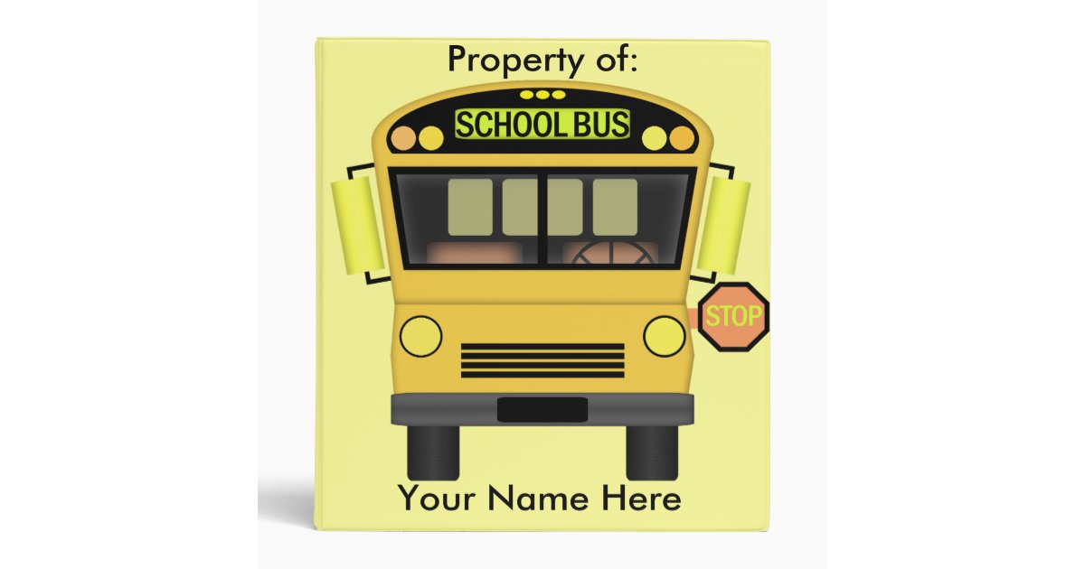 School Bus Binder | Zazzle