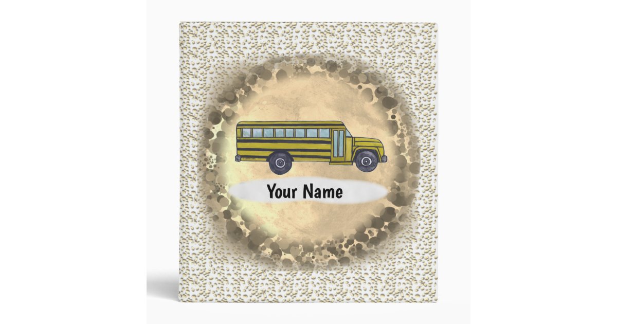 School Bus Binder | Zazzle