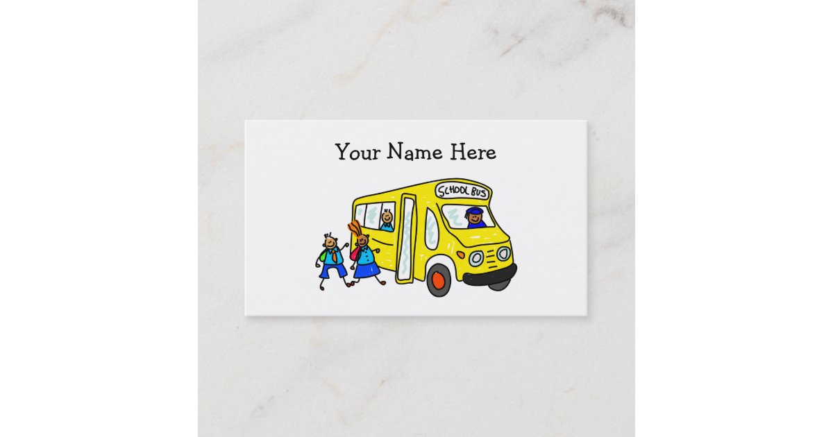 School Bus Business Card | Zazzle