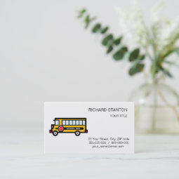 School bus business card | Zazzle