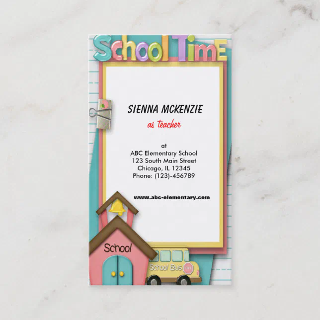 School Bus Business Card | Zazzle