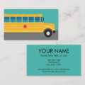 School Bus Business Cards - Yellow Blue | Zazzle
