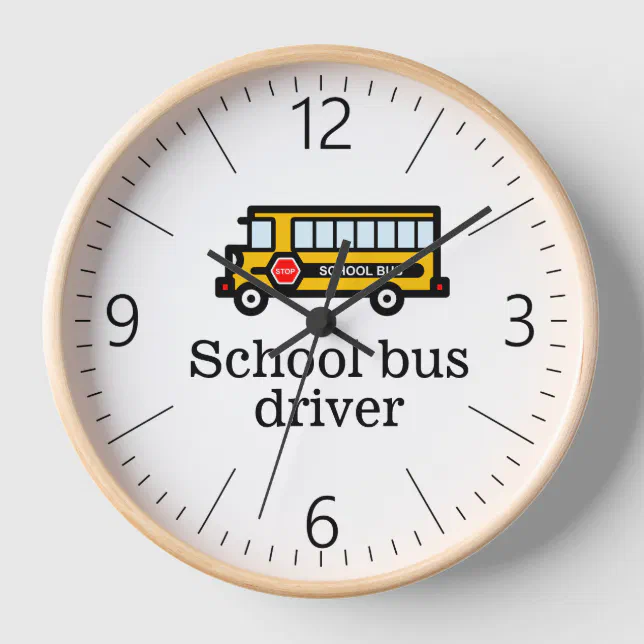 School bus clock | Zazzle