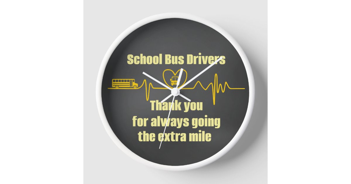 School Bus Driver Appreciation Clock | Zazzle