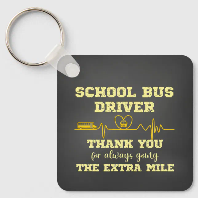 School Bus Driver Appreciation Keychain | Zazzle
