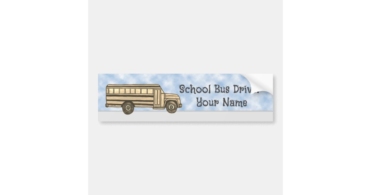 School Bus Driver Bumper Sticker | Zazzle