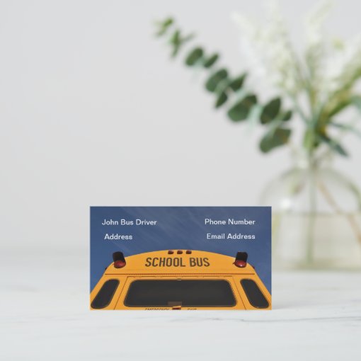 School Bus Driver Business Card | Zazzle