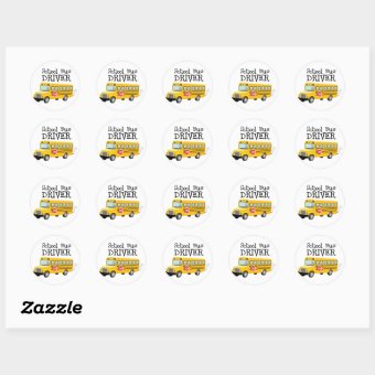 School Bus Driver Classic Round Sticker | Zazzle