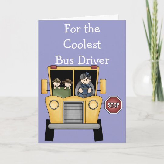School Bus Driver Customizable Greeting Card | Zazzle.com