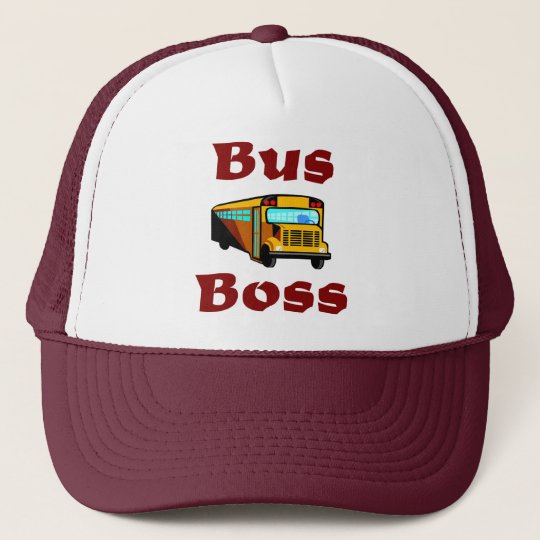 School Bus Driver Hat. Bus Boss. Trucker Hat | Zazzle.com