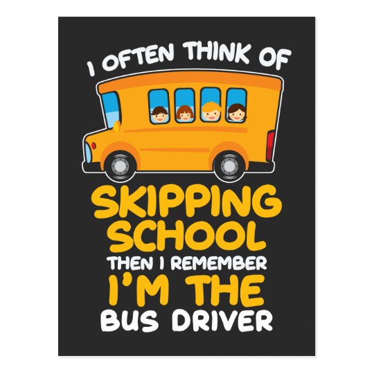 School Bus Driver Humor Gift Bus Driving Comedians Postcard | Zazzle.com