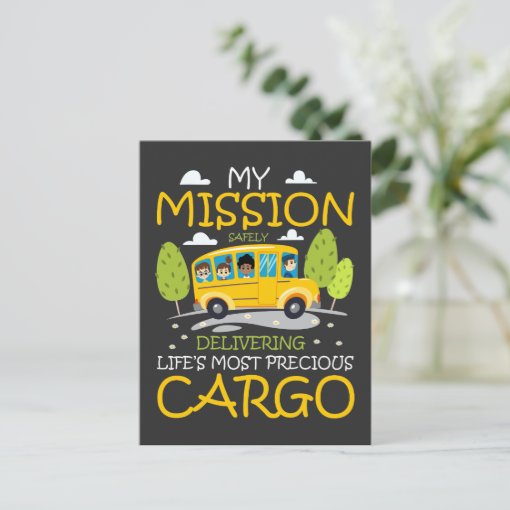 School Bus Driver Humor Gift Bus Driving Postcard | Zazzle