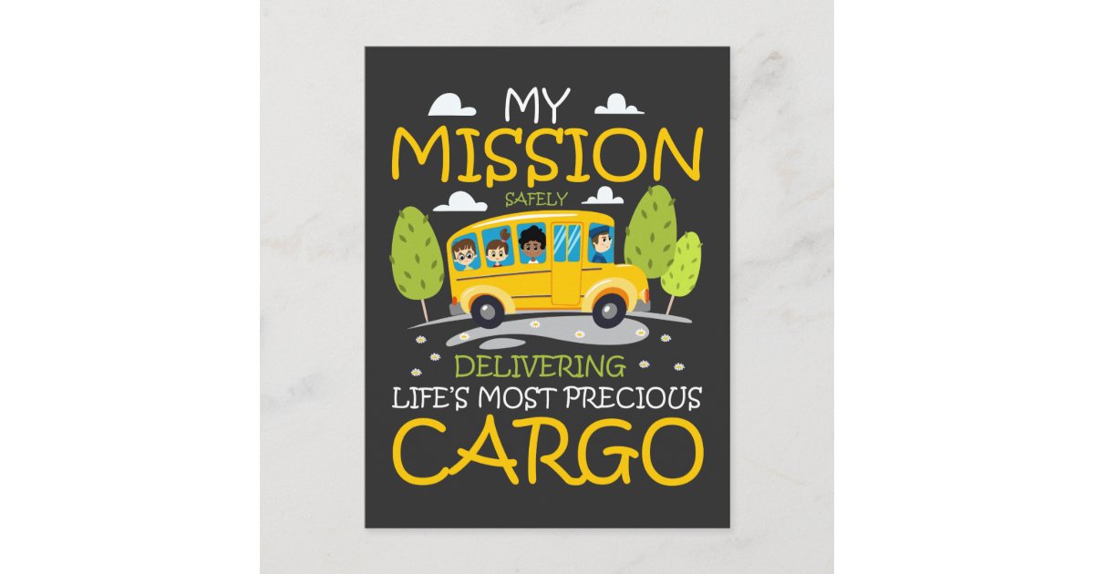 School Bus Driver Humor Gift Bus Driving Postcard | Zazzle