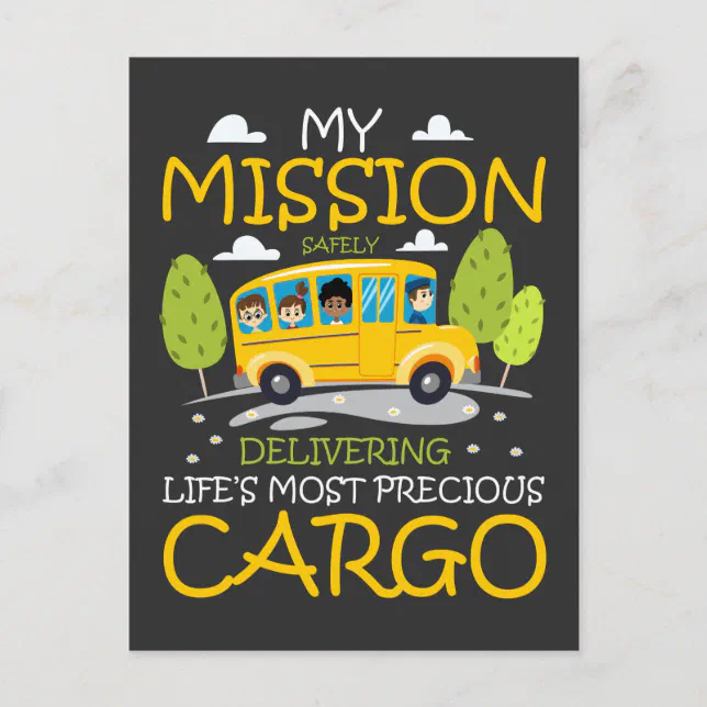 School Bus Driver Humor Gift Bus Driving Postcard | Zazzle