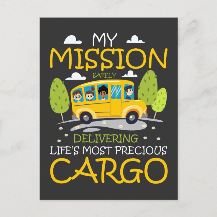 School Bus Driver Humor Gift Bus Driving Postcard | Zazzle