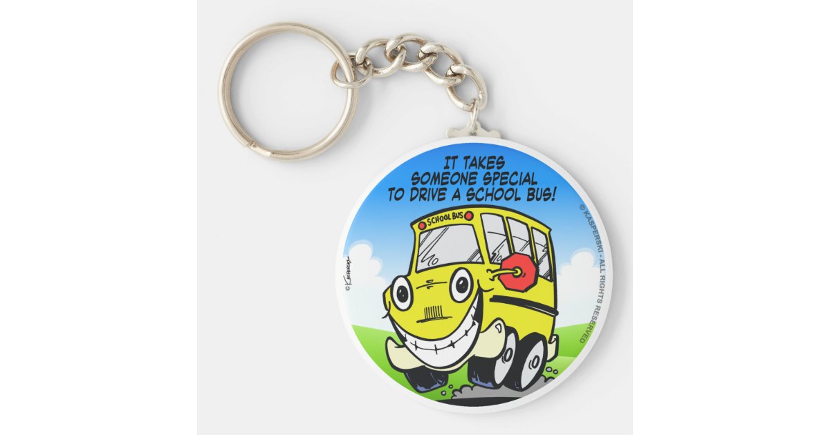 School Bus Driver Keychain | Zazzle