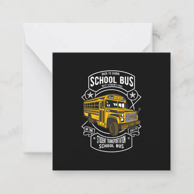 School Bus Driver Shirt Delivery Specialist Bus Note Card | Zazzle