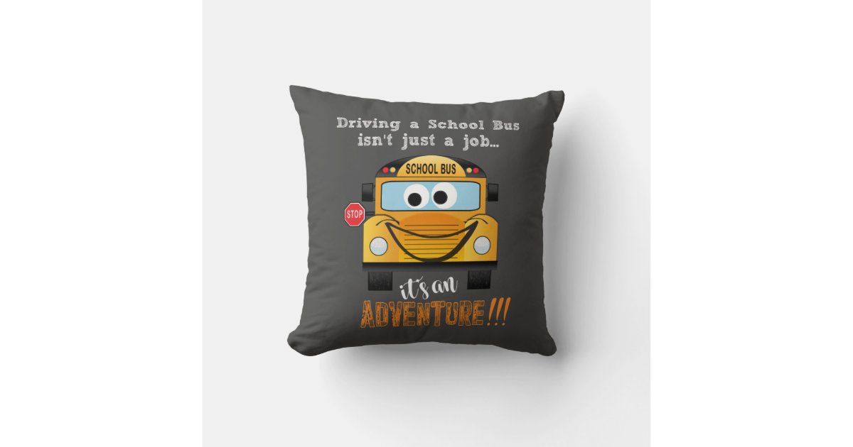 School Bus Driver Throw Pillow | Zazzle