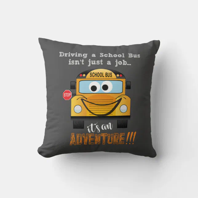 School Bus Driver Throw Pillow | Zazzle