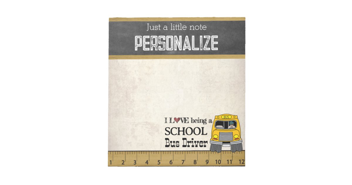School Bus Driver | Vintage Style Notepad | Zazzle