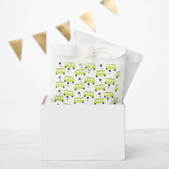 School Bus Driver Yellow Confetti Teacher Favor Bag | Zazzle