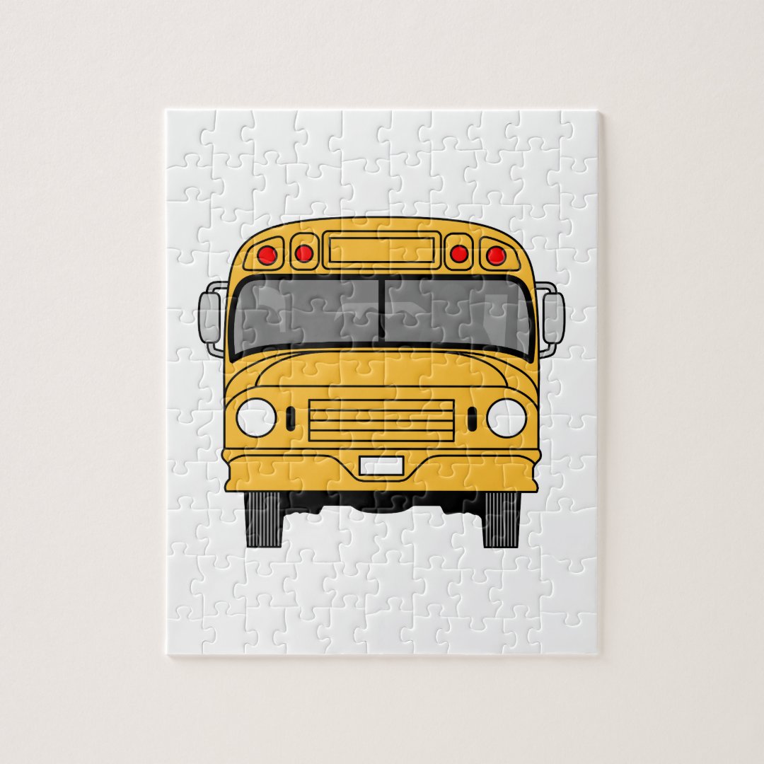 School Bus Front Jigsaw Puzzle | Zazzle
