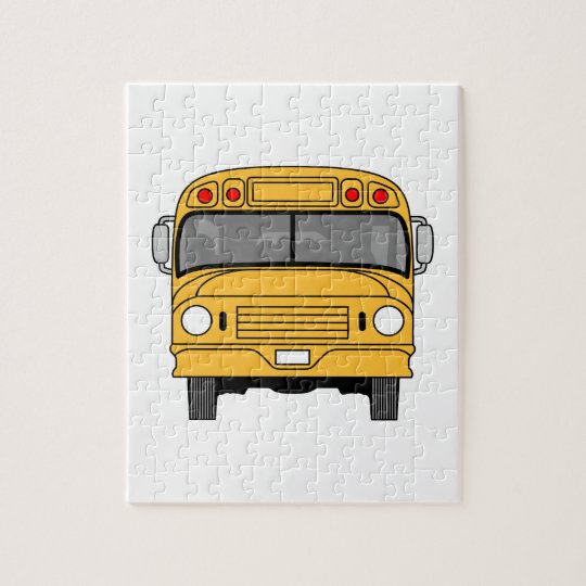 School Bus Front Jigsaw Puzzle | Zazzle.com