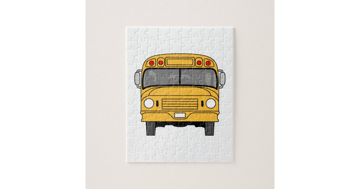 School Bus Front Jigsaw Puzzle | Zazzle