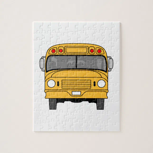 School Bus Front Jigsaw Puzzle | Zazzle