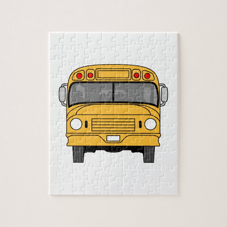 School Bus Front Jigsaw Puzzle | Zazzle