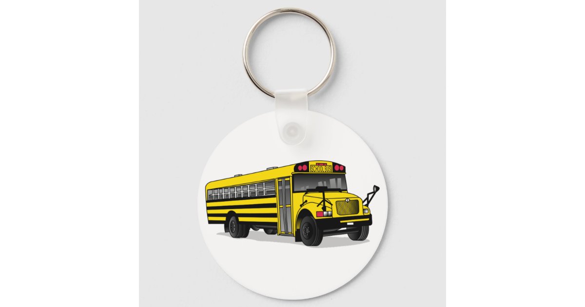 School Bus Keychain | Zazzle