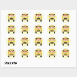 School Bus Kids R Kool Fun Stickers | Zazzle