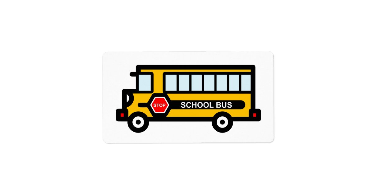 School bus label | Zazzle