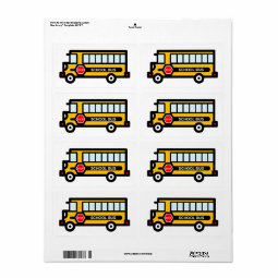 School bus label | Zazzle