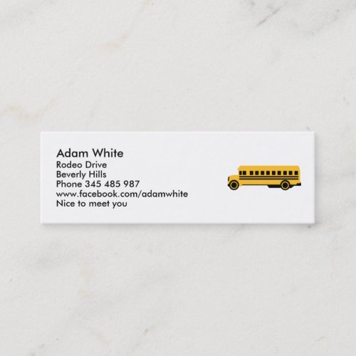 School bus business cards