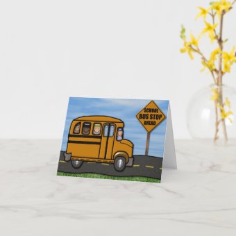 School Bus Note Cards by MagsGraphics | Zazzle