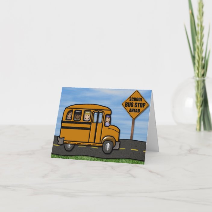 School Bus Note Cards by MagsGraphics | Zazzle.com