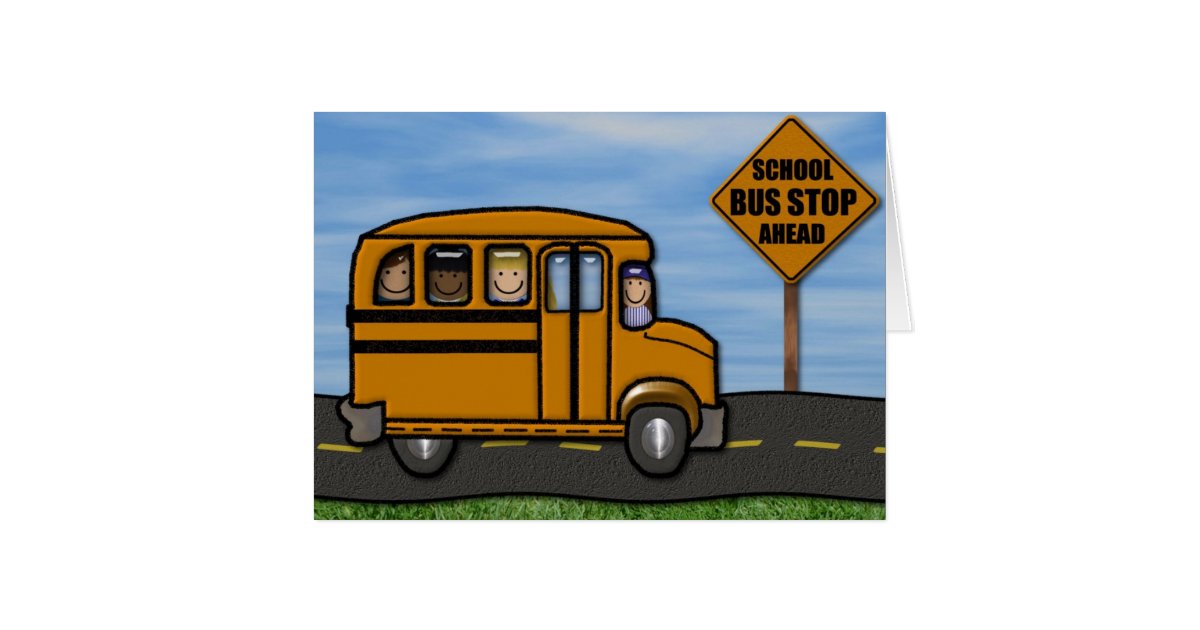 School Bus Note Cards by MagsGraphics | Zazzle.com