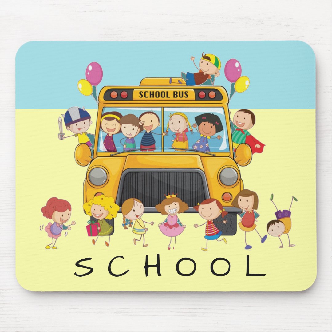 School Bus on Mousepad | Zazzle