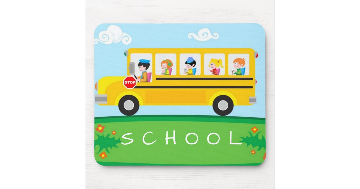 School Bus on Mousepad | Zazzle