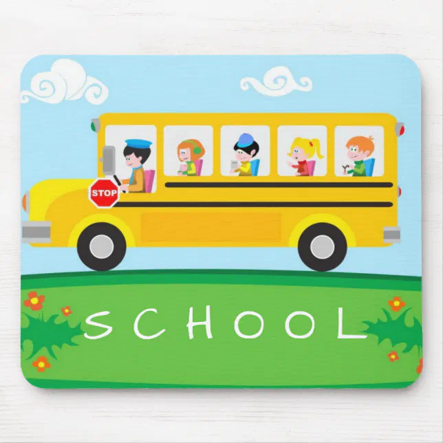 School Bus on Mousepad | Zazzle